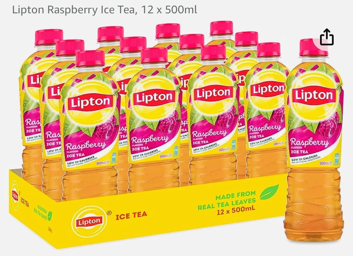 Lipton Ice Tea • Raspberry Flavor • 12 x 500mL/Shipper – Spring ...