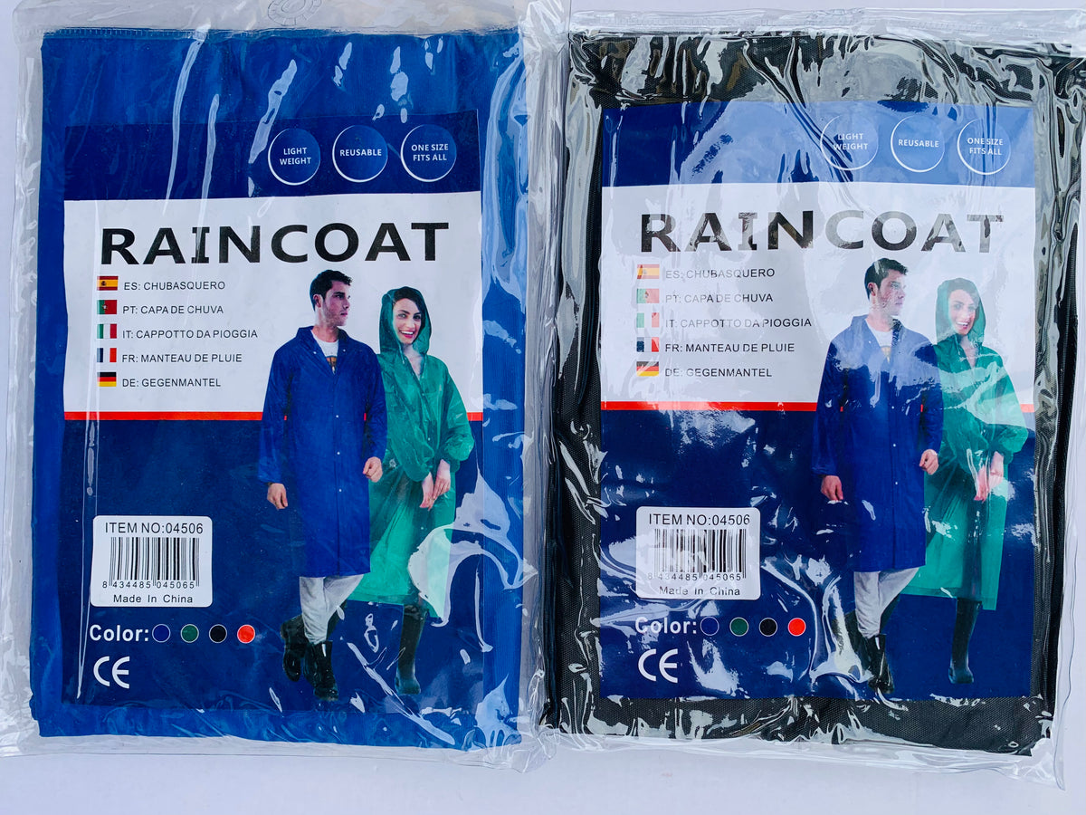 Raincoat $2.50/Pc, $30/12Pcs/Outer – Spring International Pty Ltd