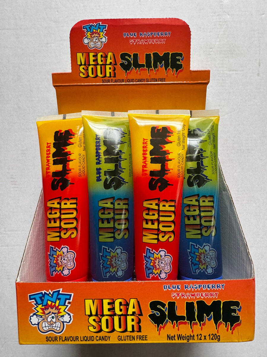 TNT Mega Sour Slime • 12 x 120g/Outer. Special is from 8 July to 22 Ju ...