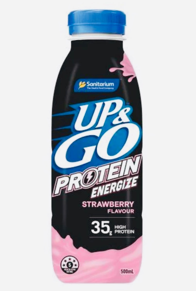 UP & GO • Protein Energize • Strawberry Flavour • 12 x 500mL/Shipper ...