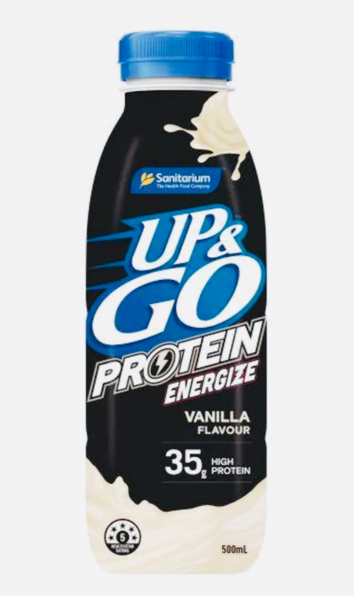UP & GO • Protein Energize • Vanilla Flavour 12 x 500mL – Spring ...