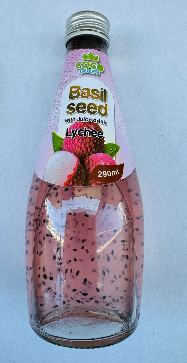 CoCo Queen • Basil Seed with Juice Drink • Lychee flavor • 4x6x290mL/S ...