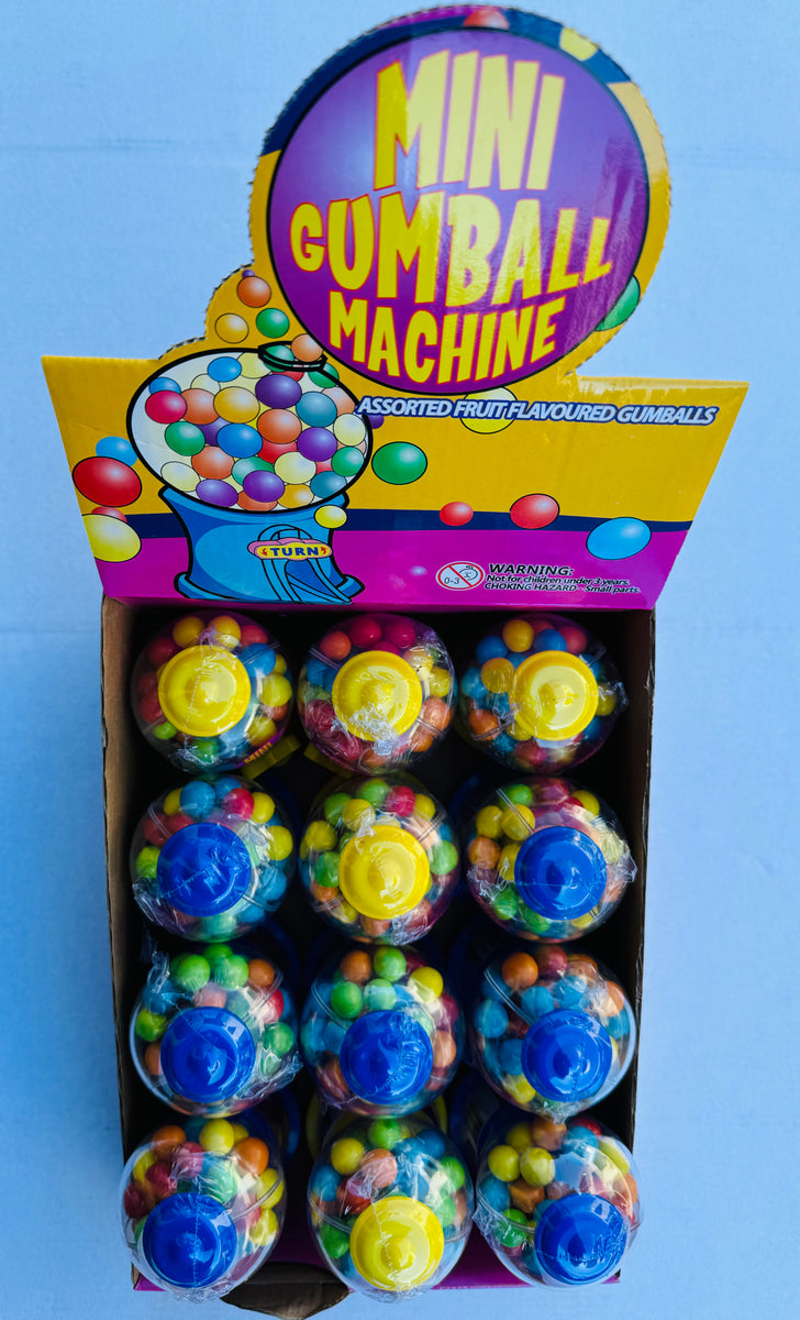 Mini Gumball Machine with Assorted Fruit Flavored Gumballs • 12x40g/Ou ...