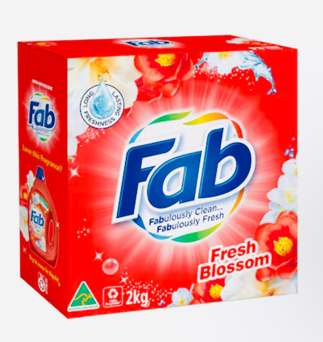 Fab • Laundry Powder • Fresh Blossom 6x2kg/Shipper. – Spring ...