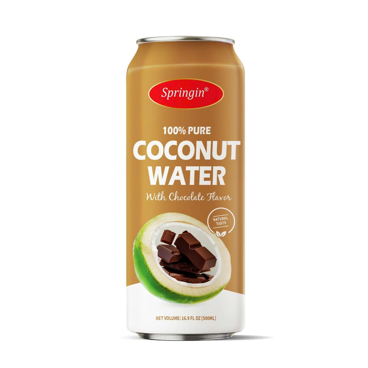 Springin • 100 % Pure Coconut Water with Chocolate Flavor • 4 Packs x ...